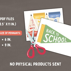 School Pennants Grade Pennant Printable School Flag First Day of School ...