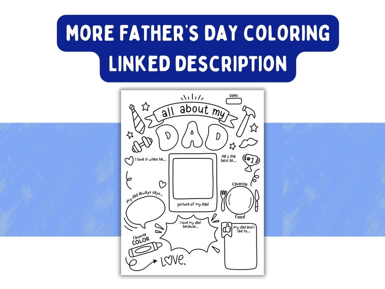 Father's Day Tool Box Card All About My Dad Gift for Dad Printable ...