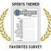 Sports Team Favorites Survey Questionnaire: Team Building Activity (PDF ...