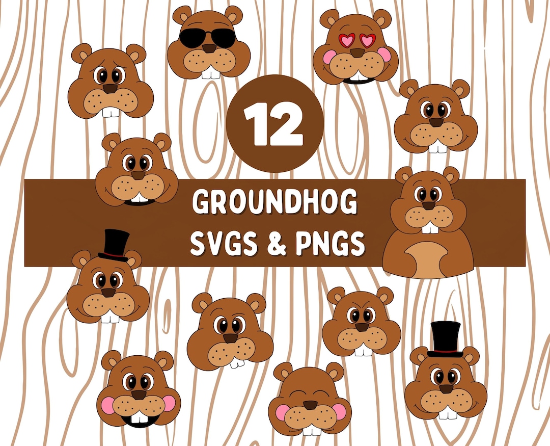 Cute Groundhog Clipart | Groundhog PNG | Groundhog Day | Groundhog ...