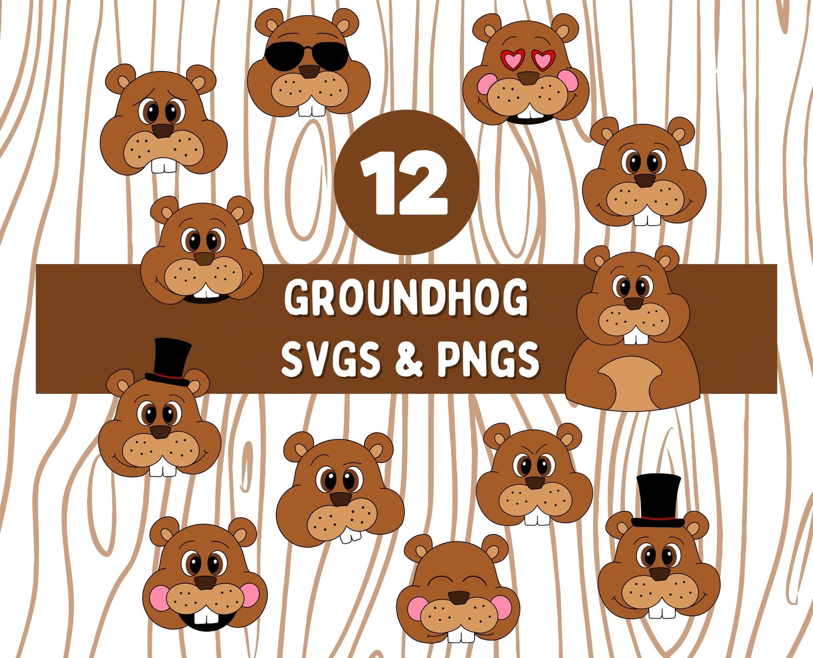 Cute Groundhog Clipart | Groundhog PNG | Groundhog Day | Groundhog ...