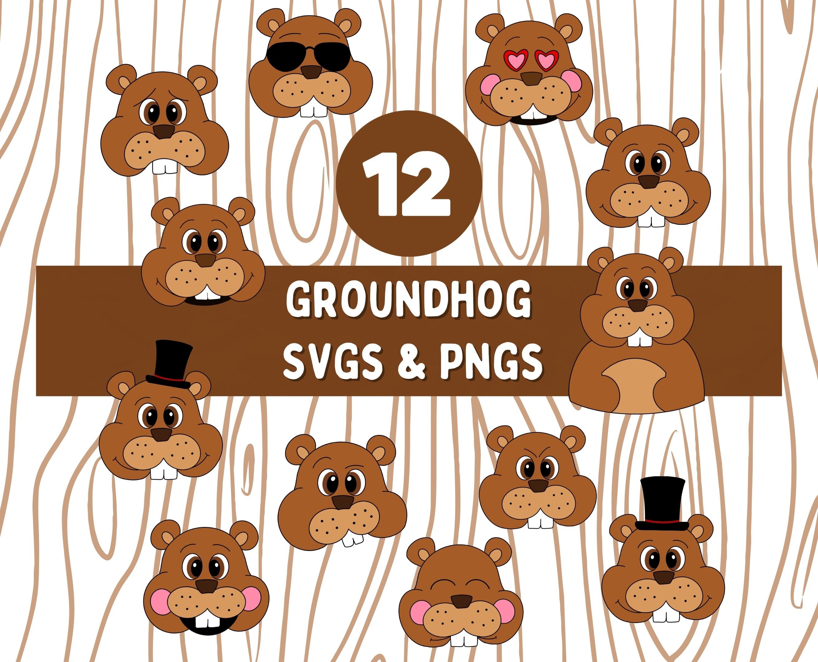 Cute Groundhog Clipart | Groundhog PNG | Groundhog Day | Groundhog ...