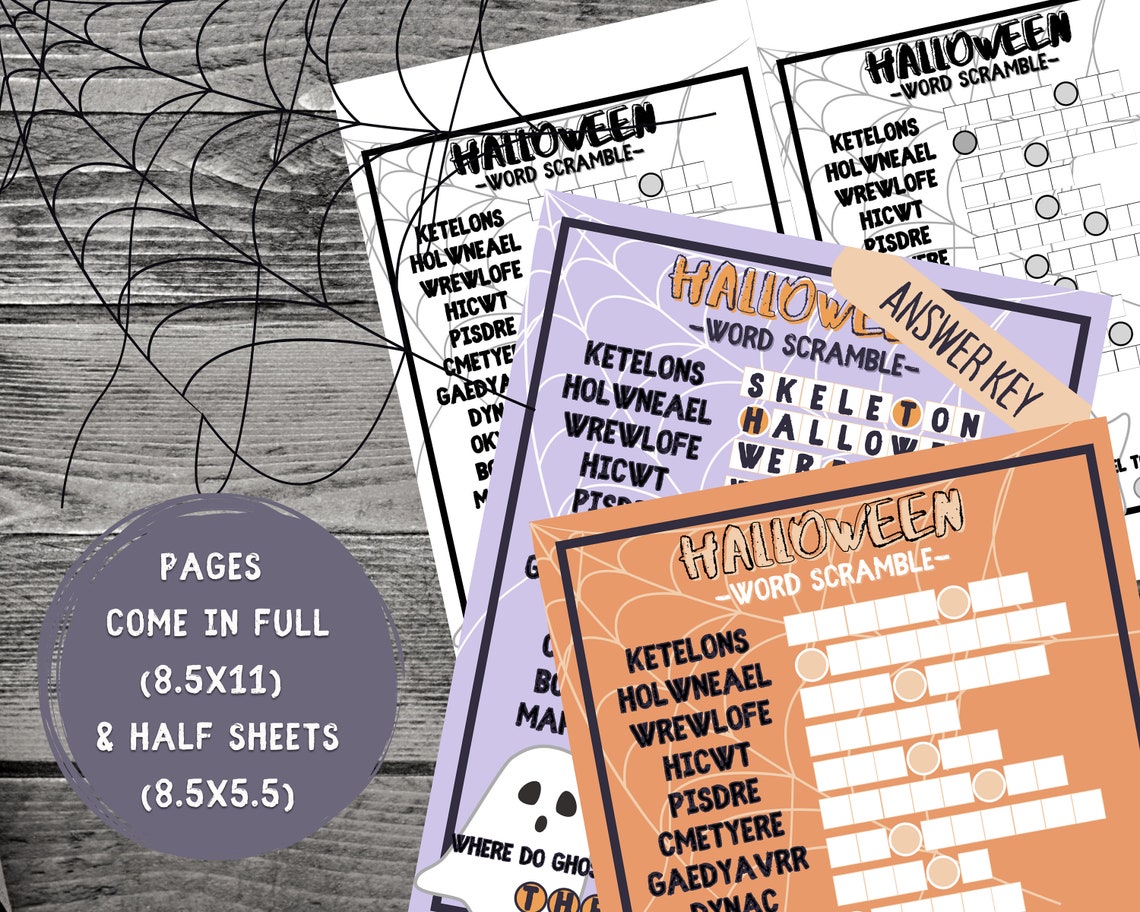 Halloween Word Search Activity Printable Halloween Games for - Etsy