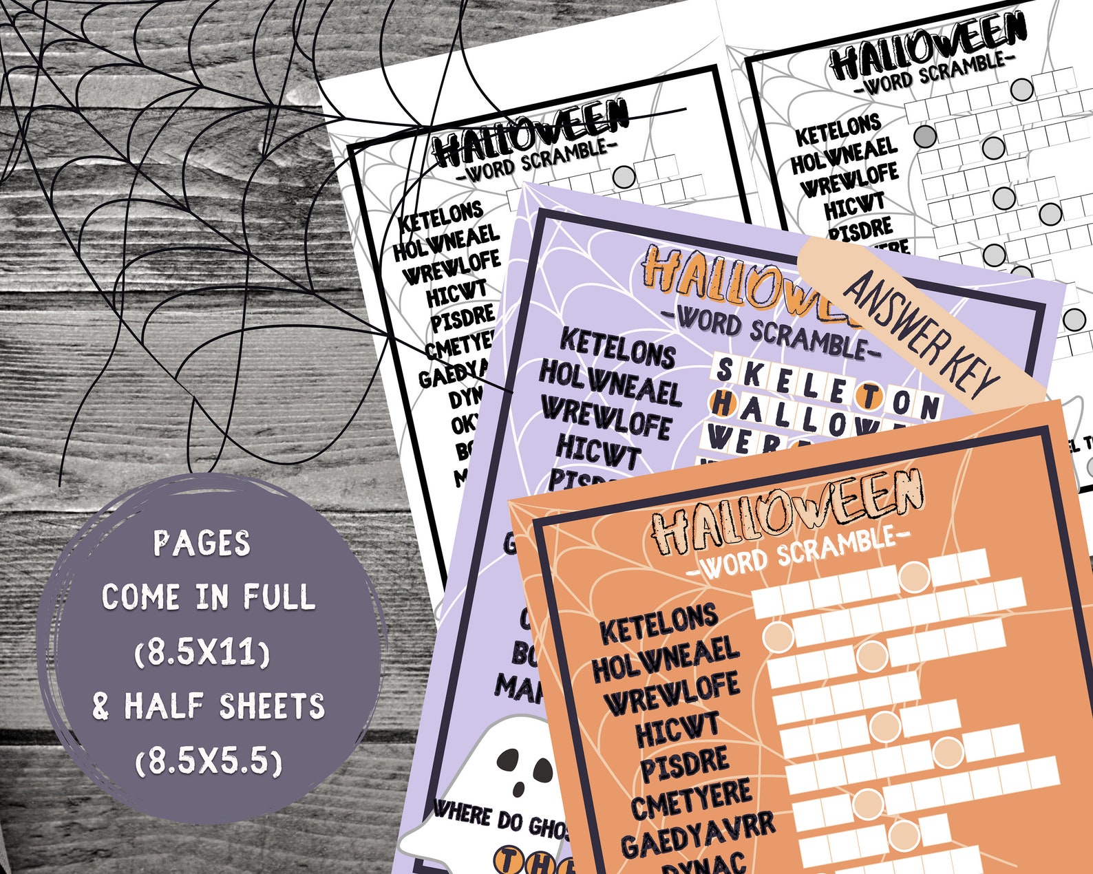 Halloween Word Search Activity Printable Halloween Games for - Etsy