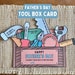 Father's Day Tool Box Card | All About My Dad | Gift for Dad ...
