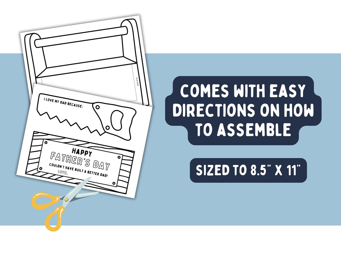 Father's Day Tool Box Card All About My Dad Gift for Dad Printable ...