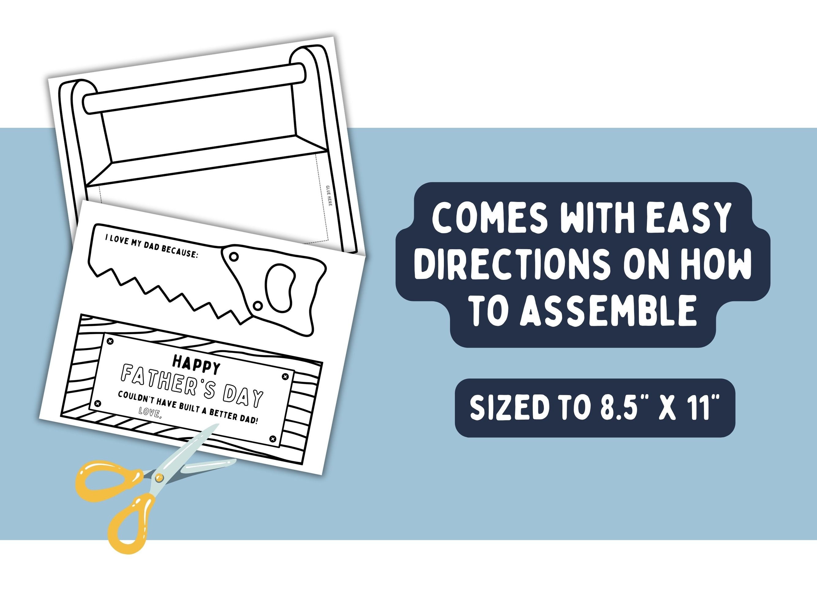 Father's Day Tool Box Card All About My Dad Gift for Dad Printable ...