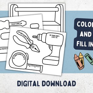 Father's Day Tool Box Card | All About My Dad | Gift for Dad ...