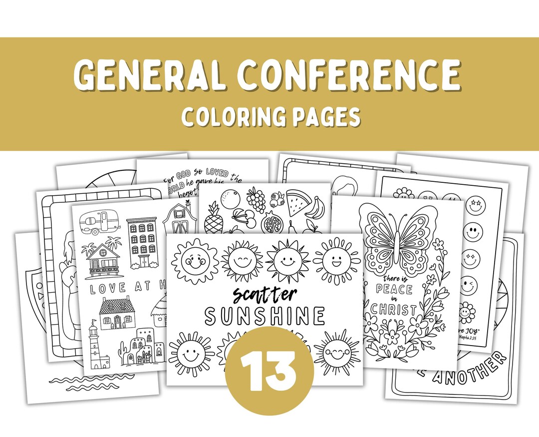 General Conference Coloring Pages | Kids Conference Activity | Jesus ...