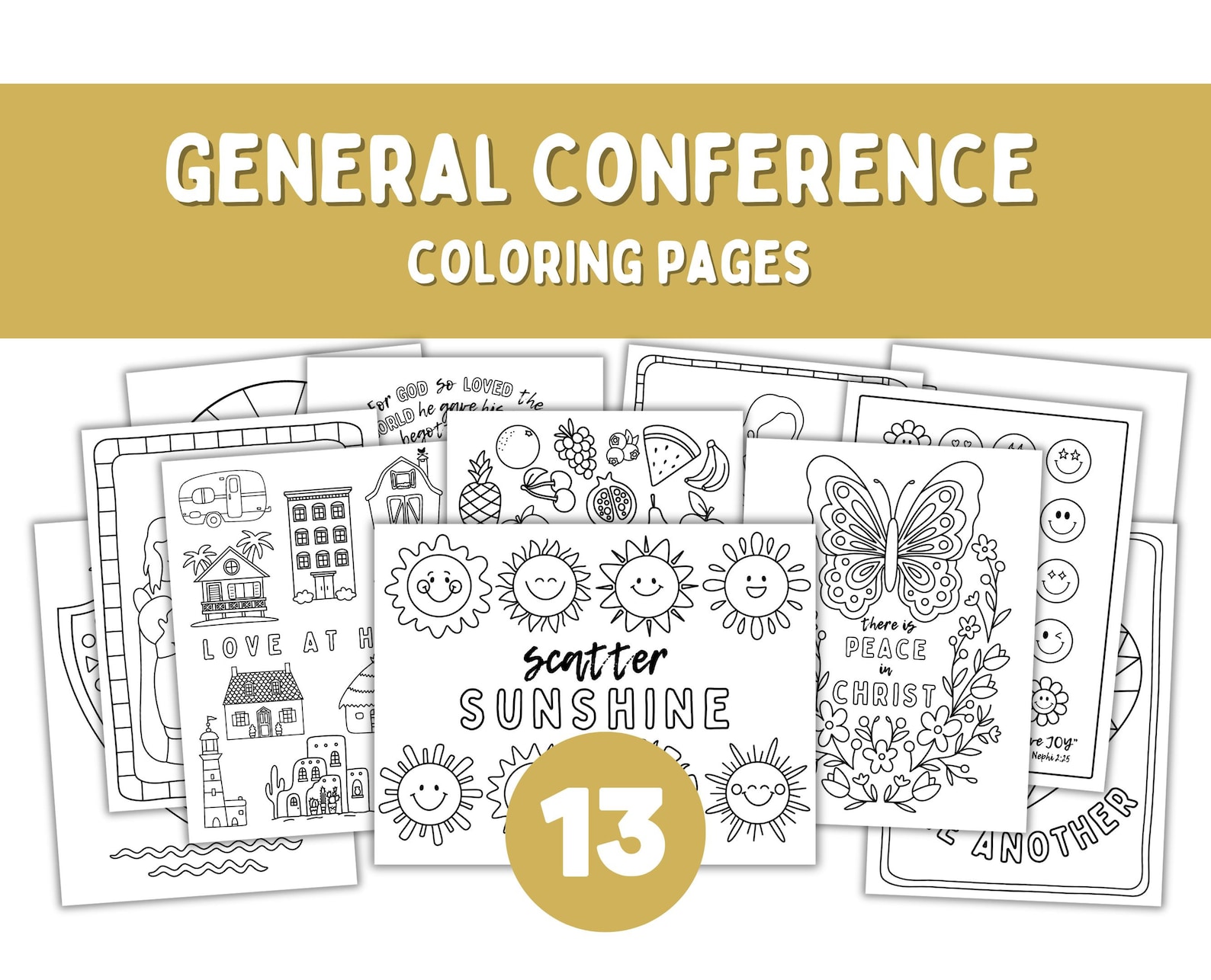 General Conference Coloring Pages: Kids' Activity, Jesus Christ Art ...