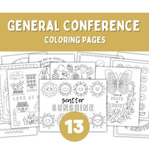 General Conference Coloring Pages | Kids Conference Activity | Jesus ...