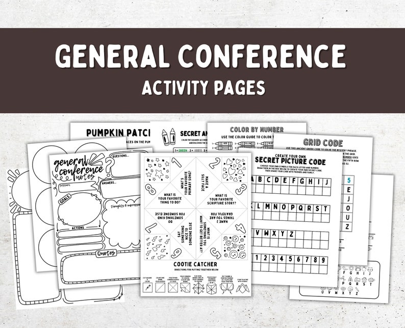 General Conference Coloring & Activity Pages Conference Packet Kids ...