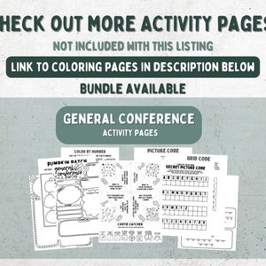 General Conference Coloring Pages Kids Conference Activity - Etsy