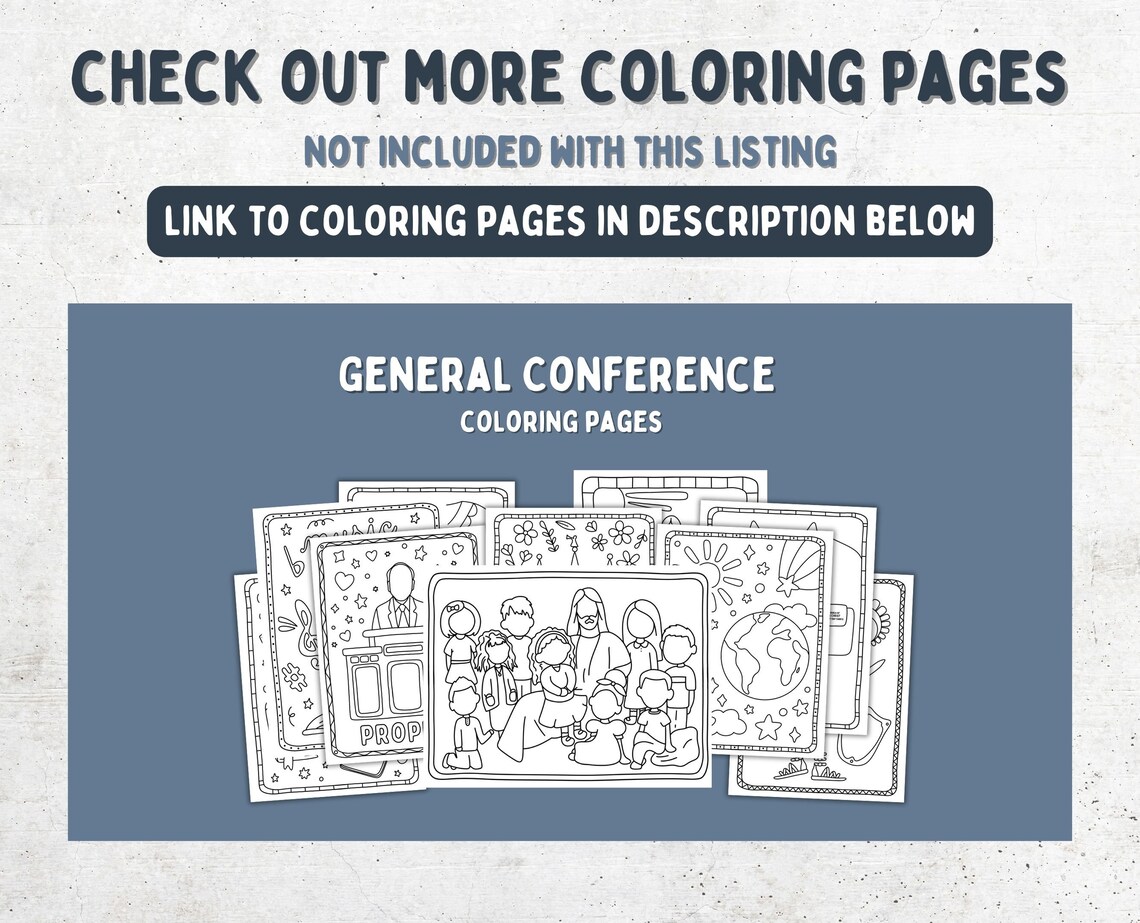 General Conference Coloring Pages Kids Conference Activity Jesus Christ ...