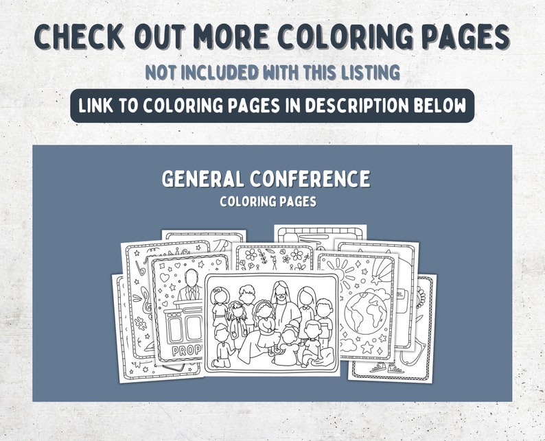 General Conference Coloring Pages | Kids Conference Activity | Jesus ...