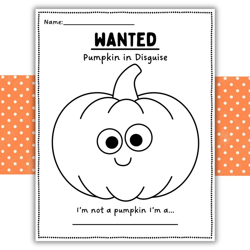 Pumpkin Disguise Printable - Etsy