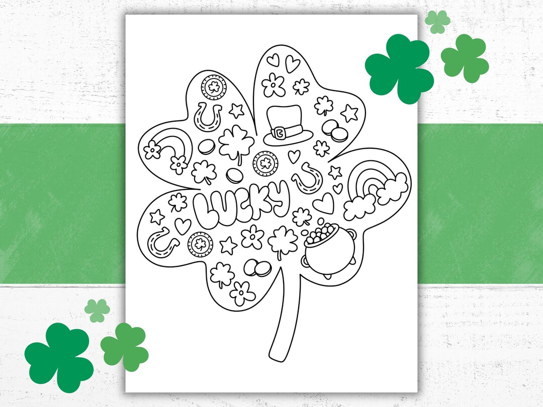 St. Patrick's Day Coloring | Shamrock Coloring | St Patrick's Kids ...