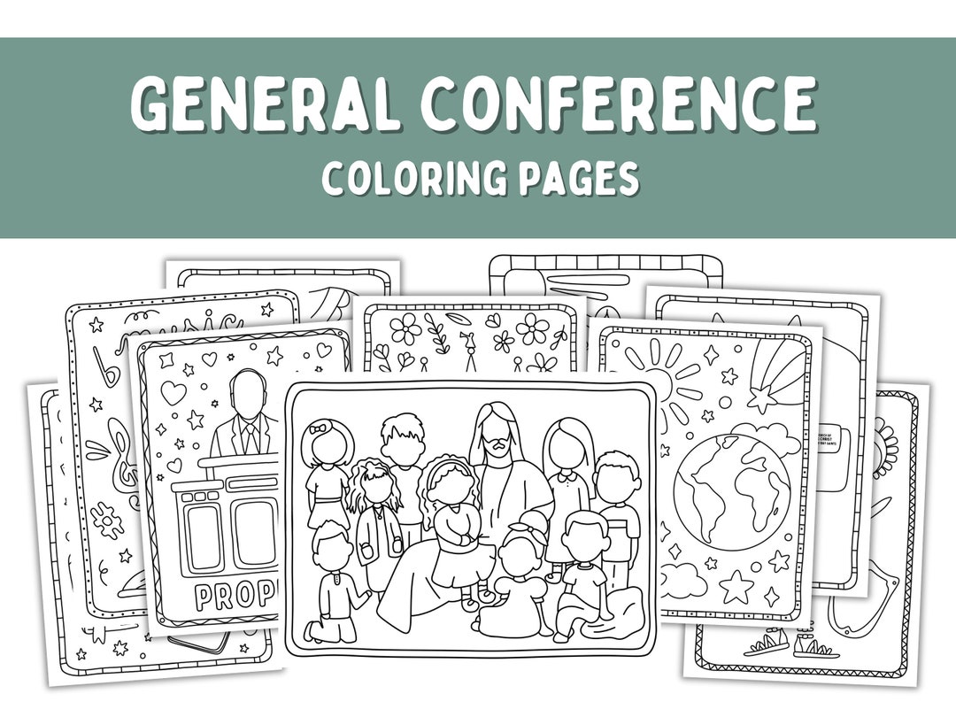 General Conference Coloring Pages Kids Conference Activity - Etsy