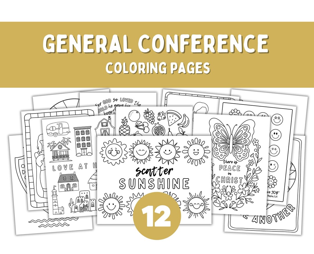 General Conference Coloring Pages Kids Conference Activity Jesus Christ ...