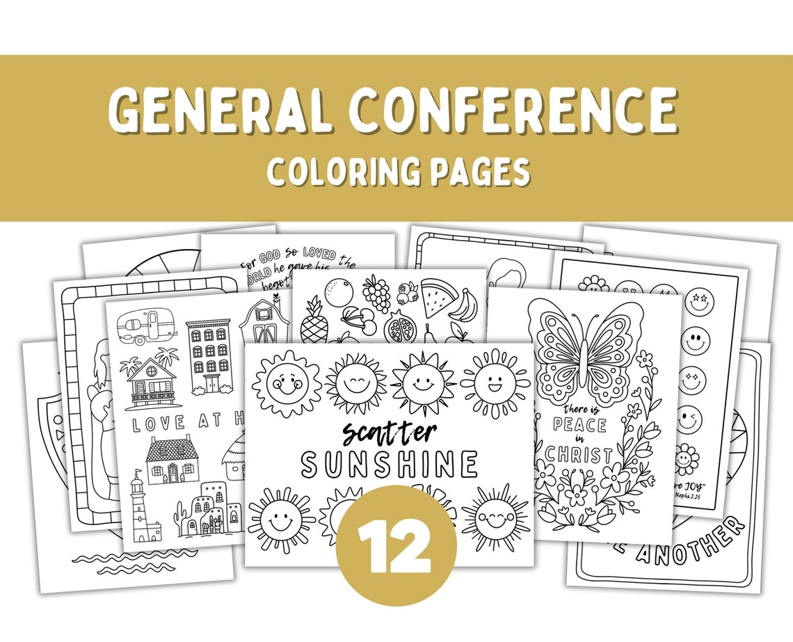 General Conference Coloring Pages Kids Conference Activity Jesus Christ ...