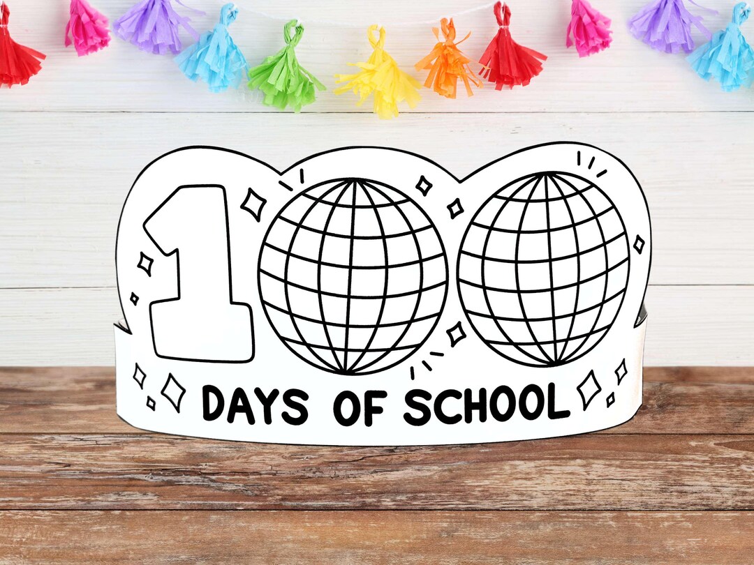 100 Days of School Hat | 100th Day Celebration | 100 Days Hat | Party ...