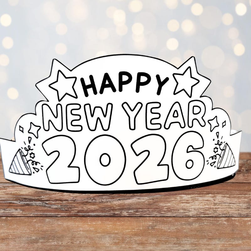 New Years Kids Crafts Svg - Etsy