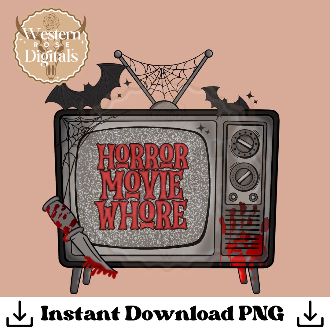 Horror Movie Png, Halloween Png Design, Digital Download, Sublimated ...