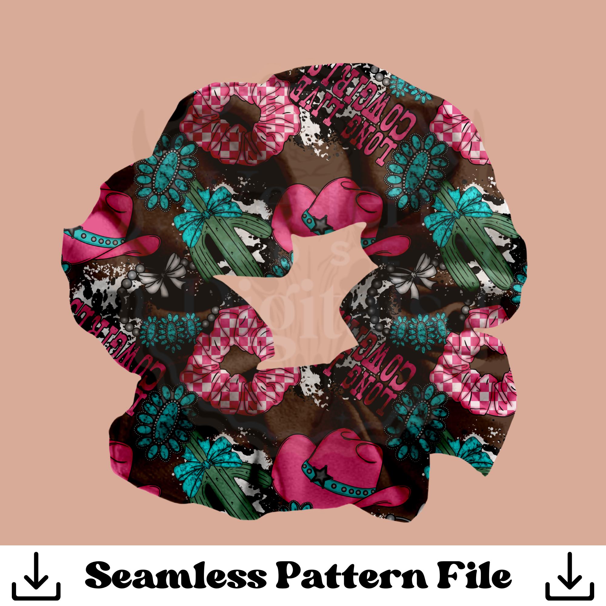 Boujee Cowgirl Seamless Pattern, Seamless Digital Designs, Western ...