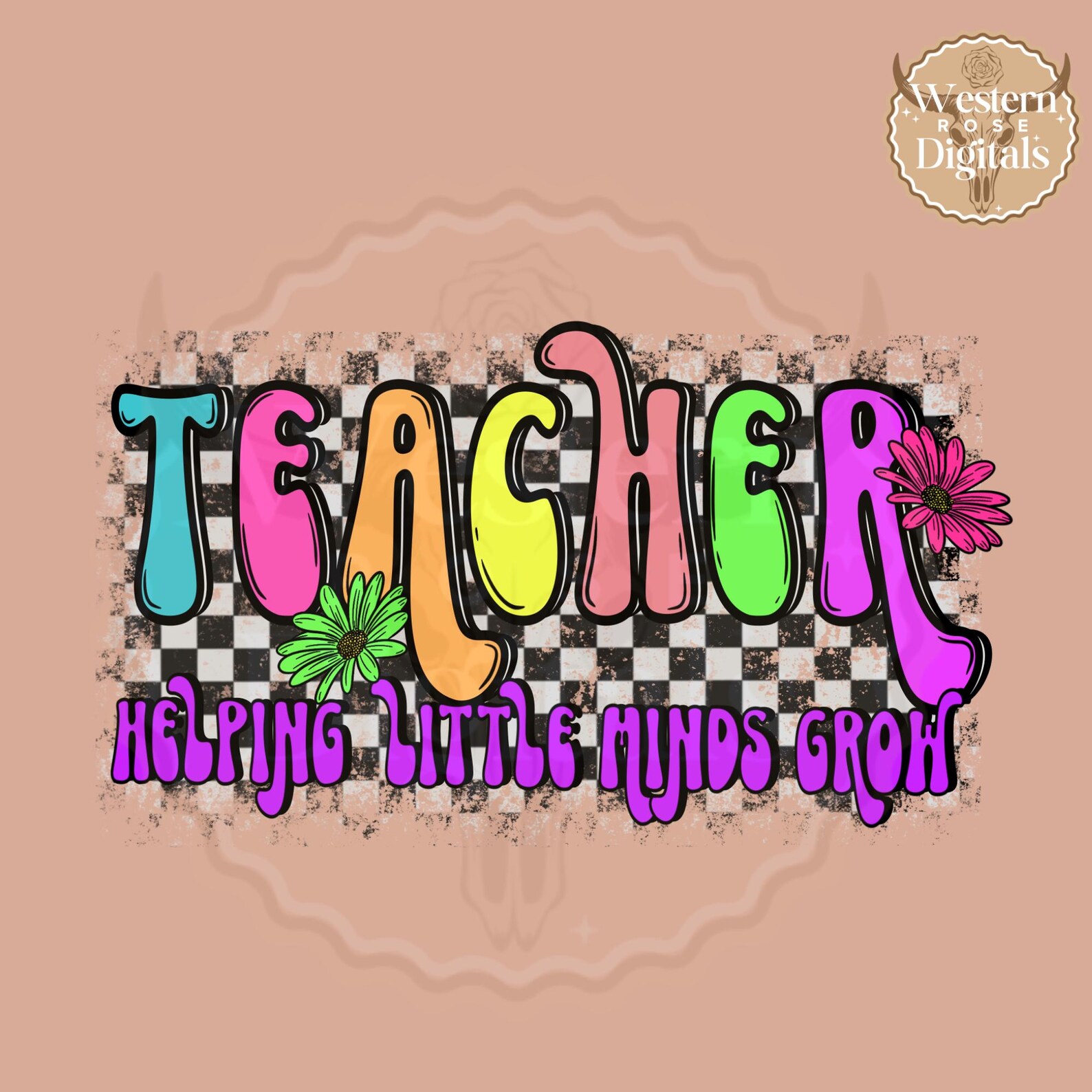 Teacher Png Digital Design, Back to School Png, Trendy Png, Colorful ...