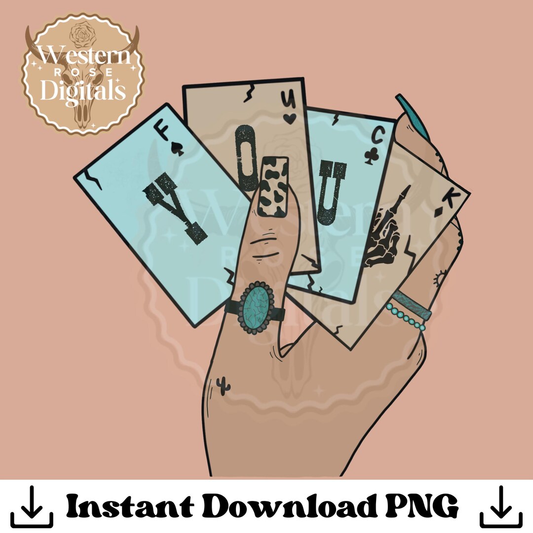 Western Playing Cards PNG: Sarcastic Design (digital File) - Etsy