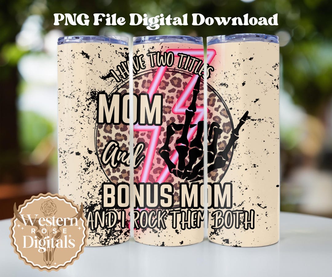 Bonus Mom Lightning Bolt 20oz Tumbler Wrap (digital Download) - Etsy