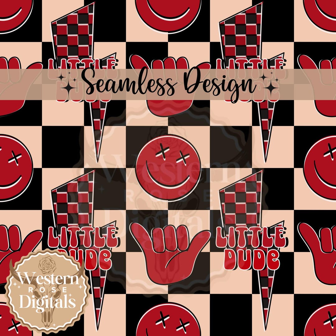 Boys Checkered Seamless Pattern: Kids Digital Paper (digital Download ...
