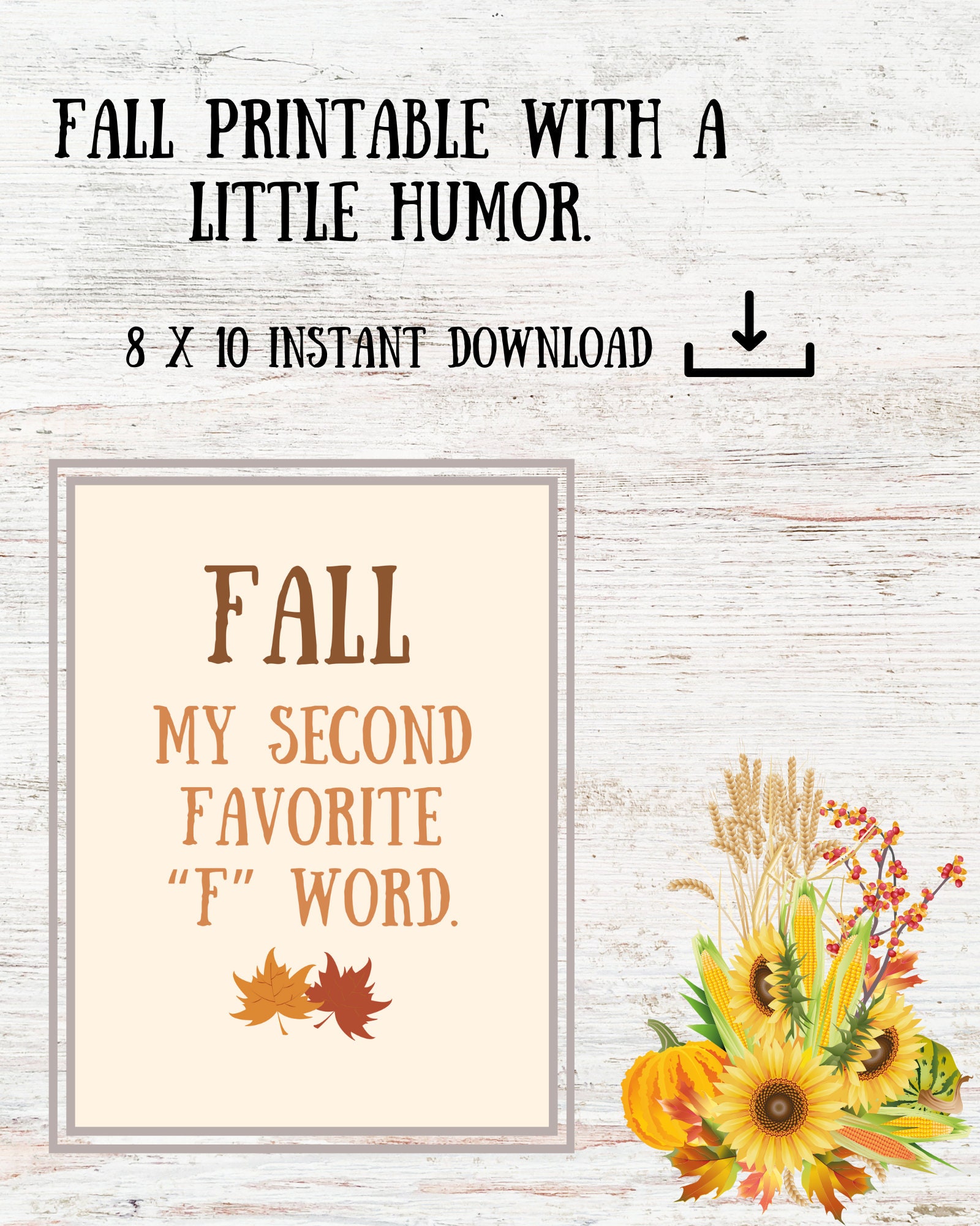 Funny Fall Printable - Etsy