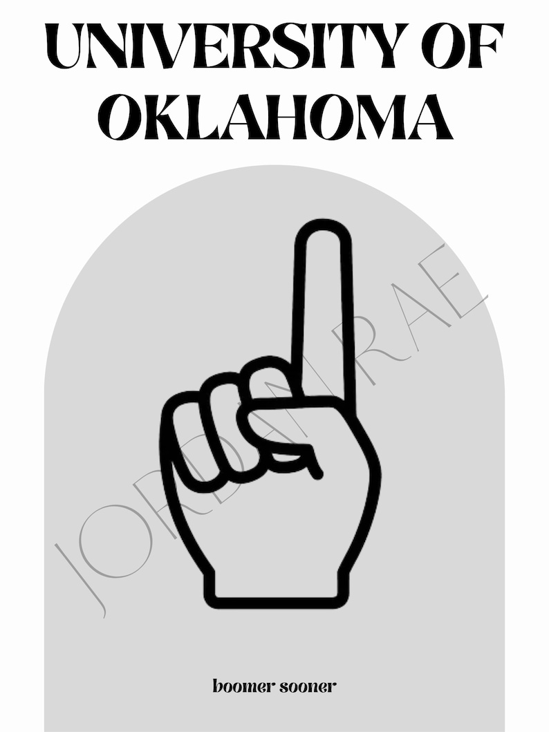 University of Oklahoma- Boomer Sooner Print Pack - Etsy