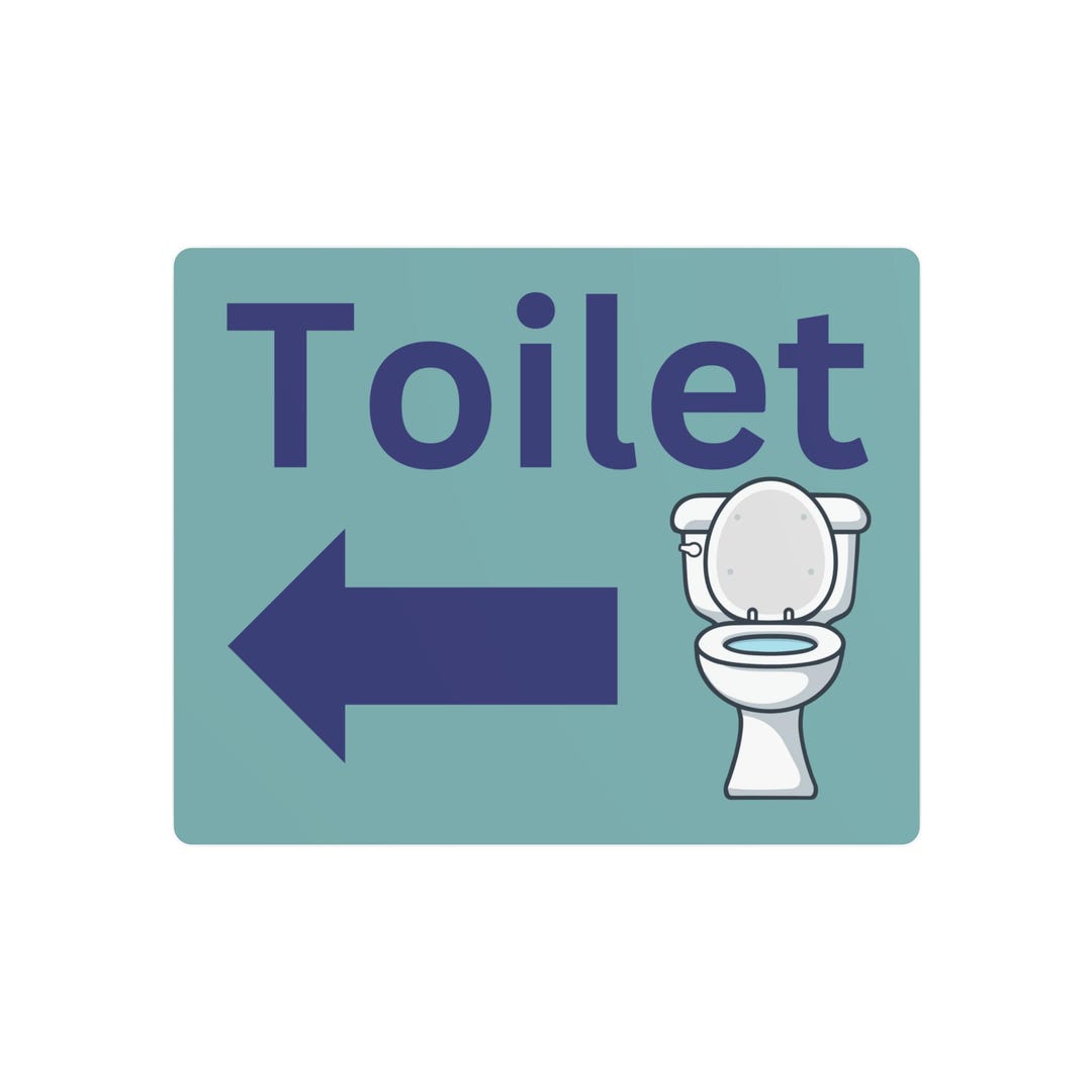 Copy of Toilet Direction Metal Art Sign, Funny Bathroom Decor, Home ...