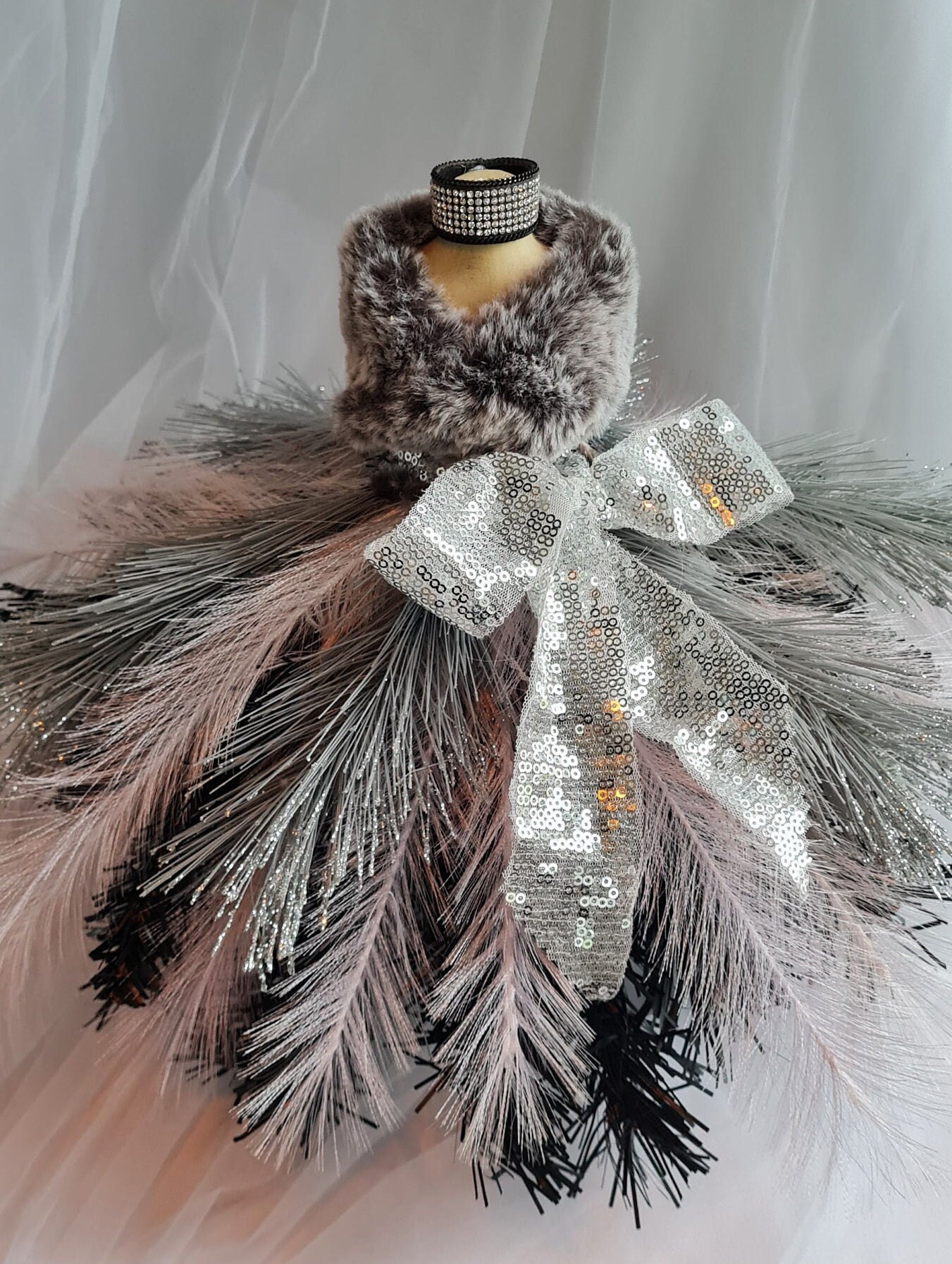 Handcrafted Mannequin, Dress Form , Gift for Her, Silver and Pink ...