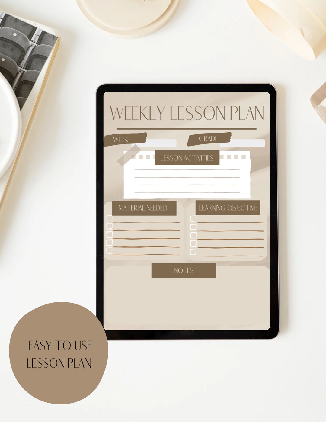Digital Weekly Lesson Plan - Etsy