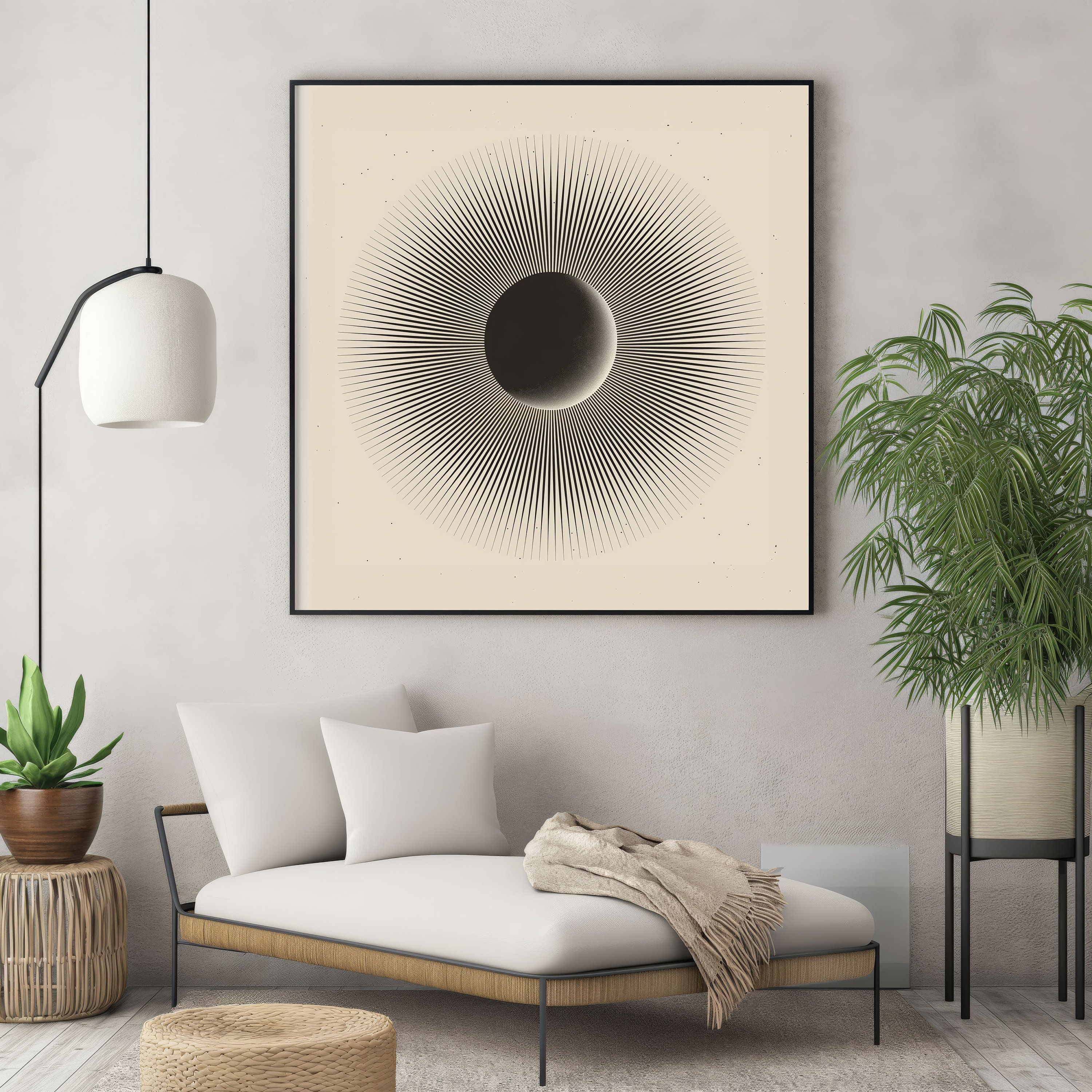 Solar Flare: A Graphic Solar Eclipse Art Print - Etsy