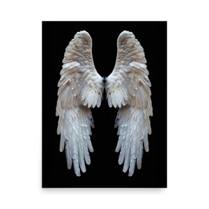 White Angel Wings Art Print, Angel Wings Wall Art, Serene Home Decor - Etsy