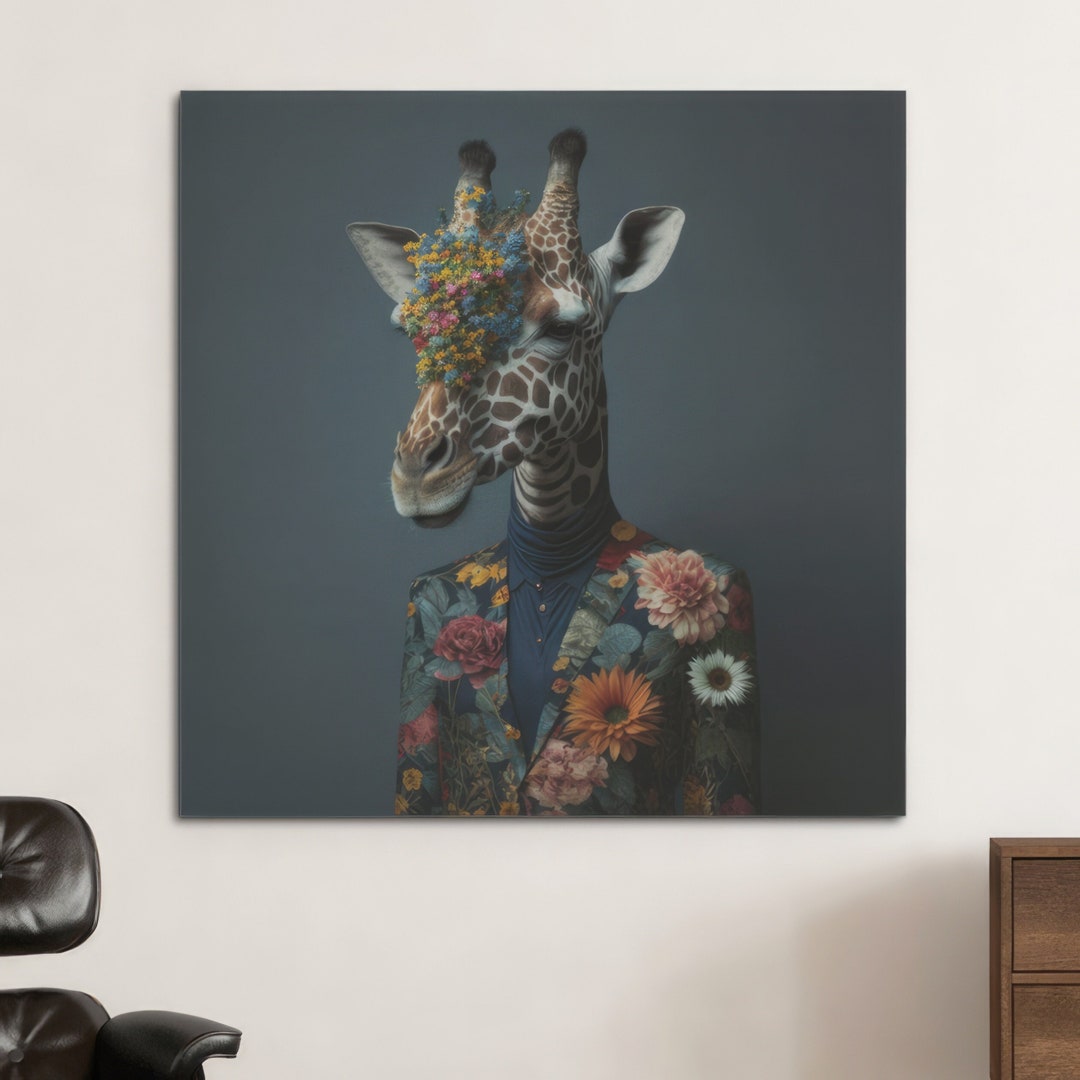 Giraffe Fashion Shoot Art Print - Digital Art - Fashion Art - Animal ...