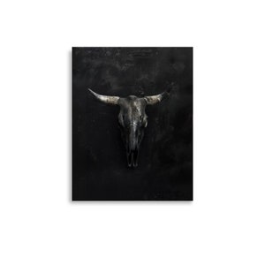 Dark Bull Skull Art Print | Gothic Wall Decor | Moody Animal Skull ...