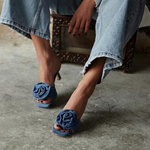 Denim Slippers - Etsy