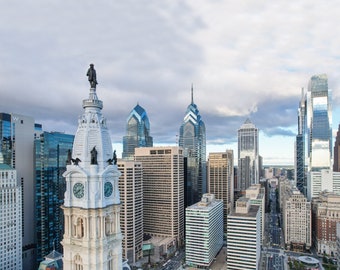 Philadelphia City Hall Black and White Wall Art - Instant Digital ...