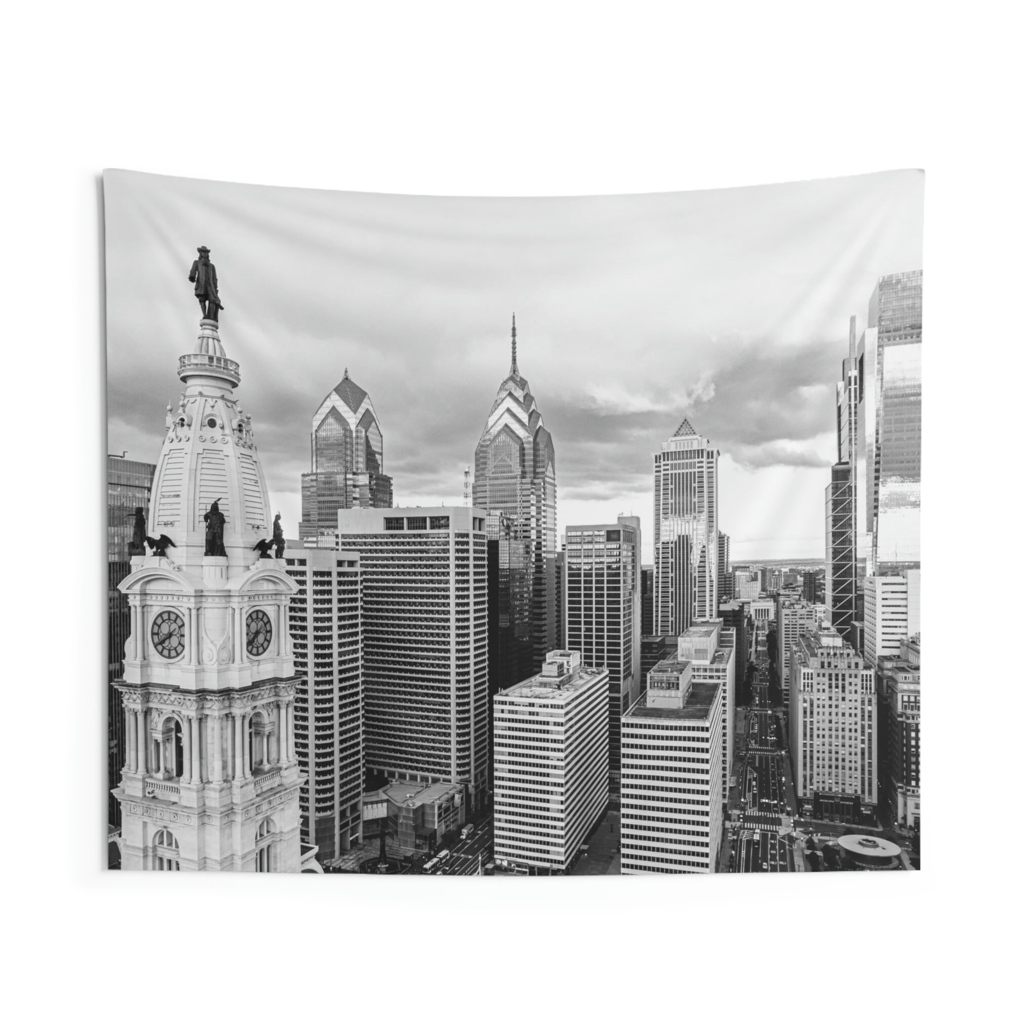 Philadelphia Skyline Indoor Wall Tapestry - Etsy