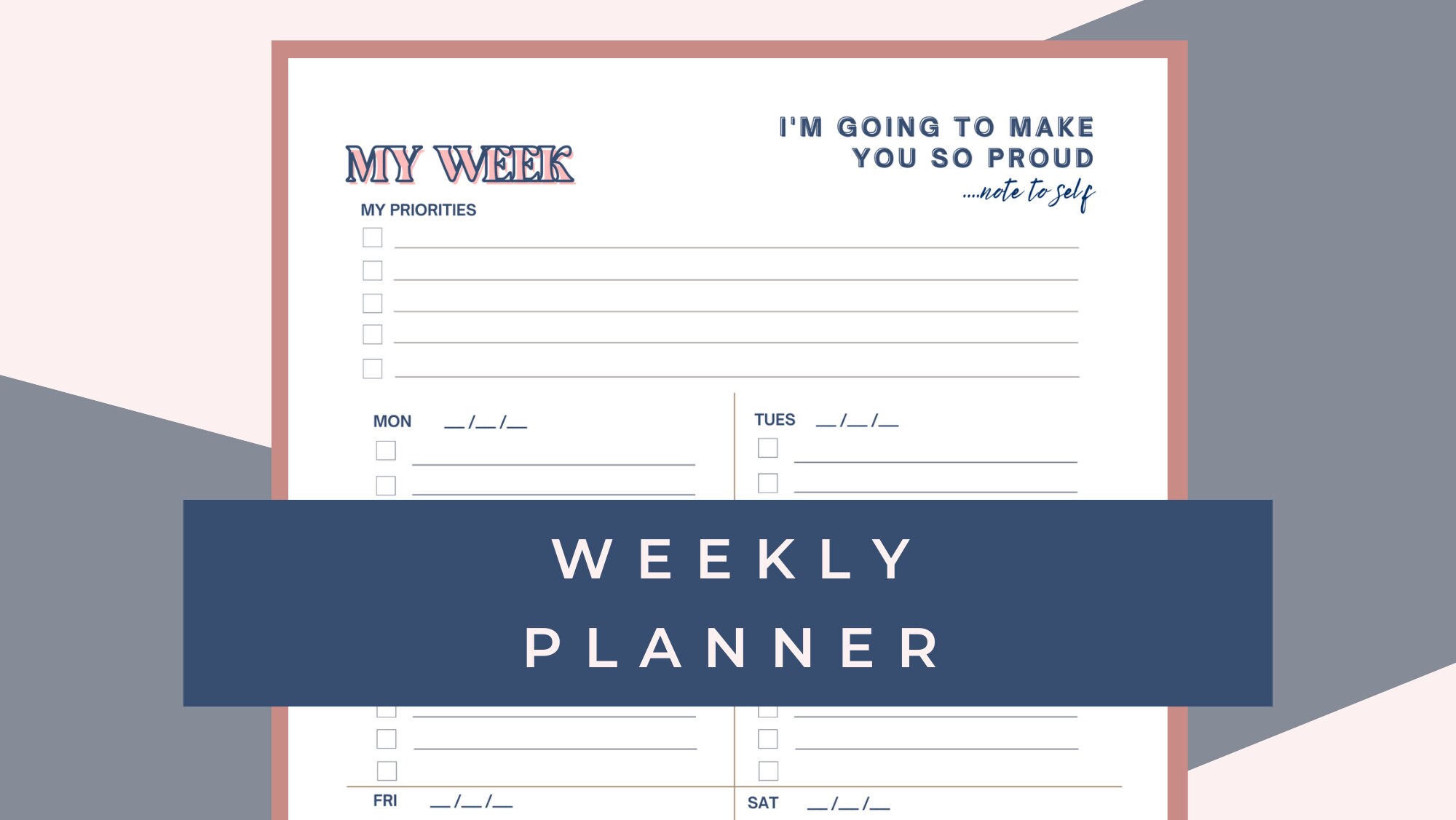 ADHD Planner Starter Pack | Planner Printable | Planner Bundle ...