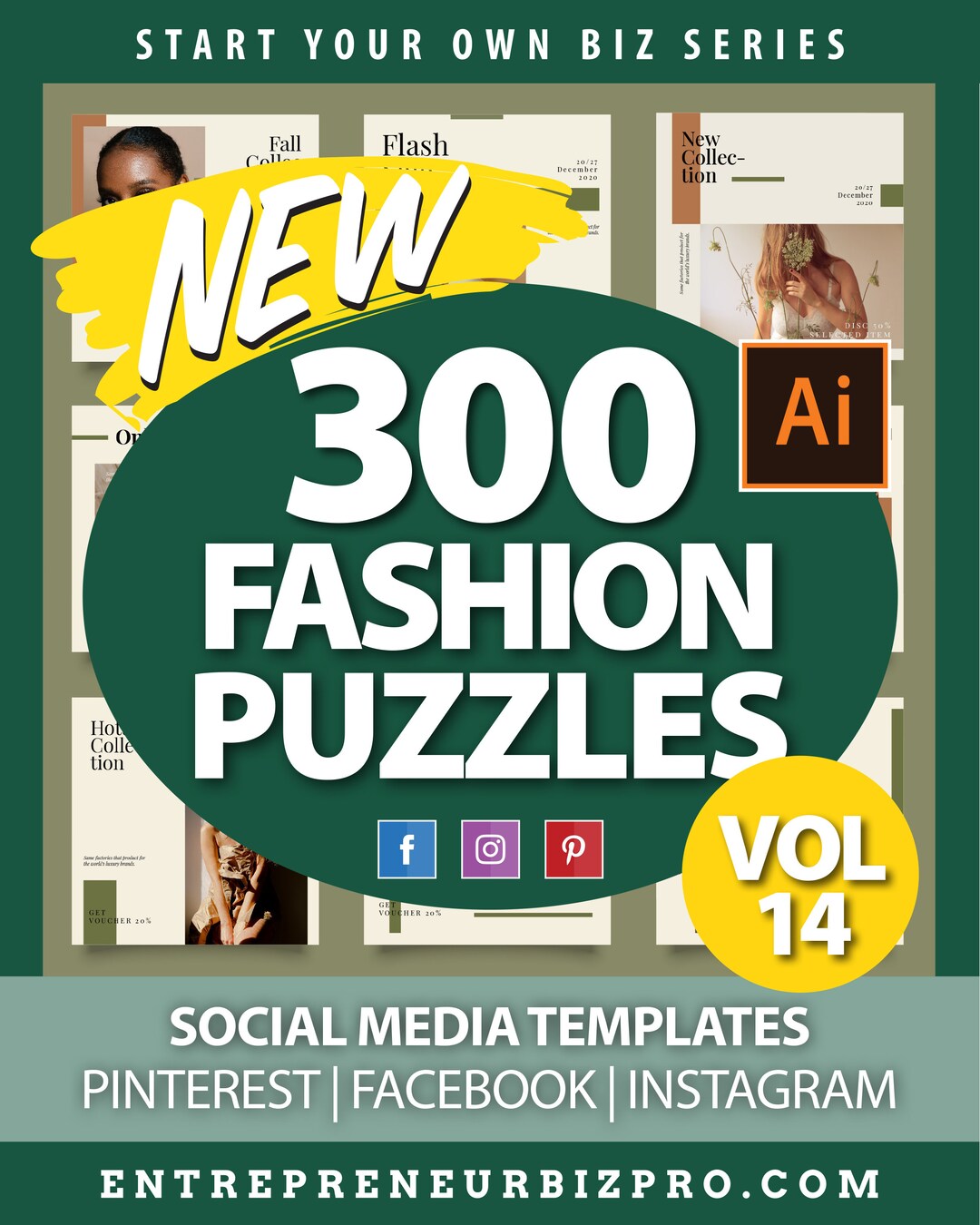 Social Media Boxes - 300 FASHION Vol 14 - Etsy