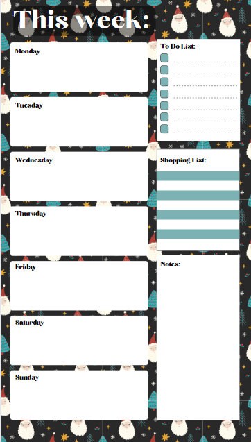 Christmas Digital Holiday Digital Planner Pack December Planner Xmas ...