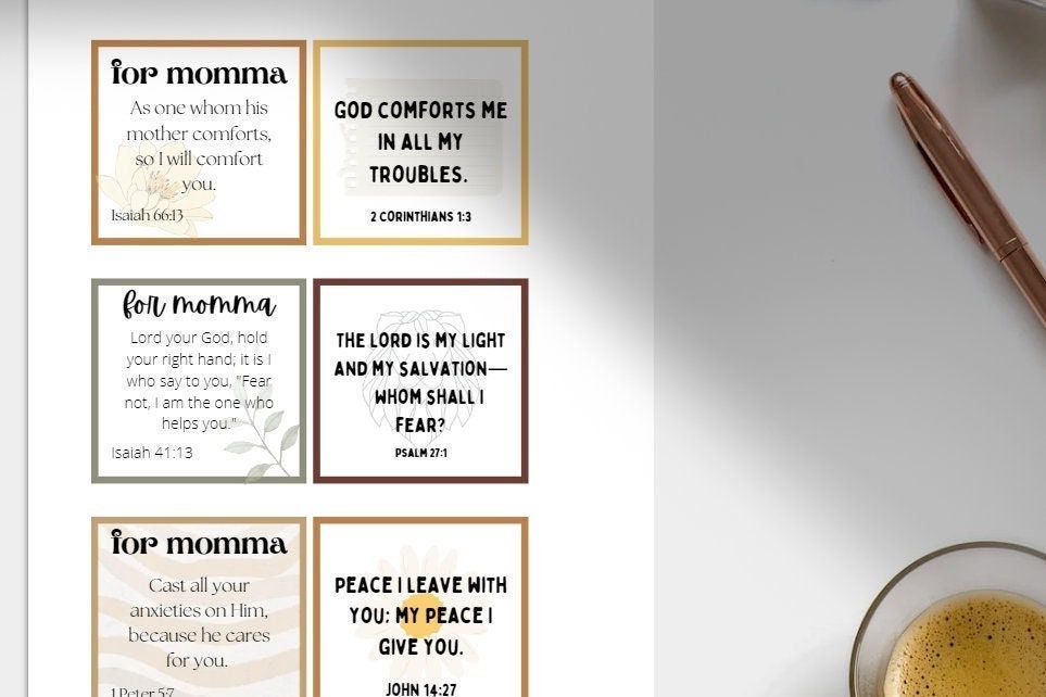 Scripture Cards Mom & Child Printable - Etsy