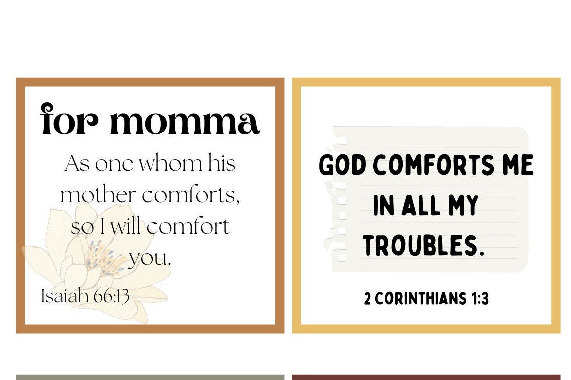 Scripture Cards Mom & Child Printable - Etsy