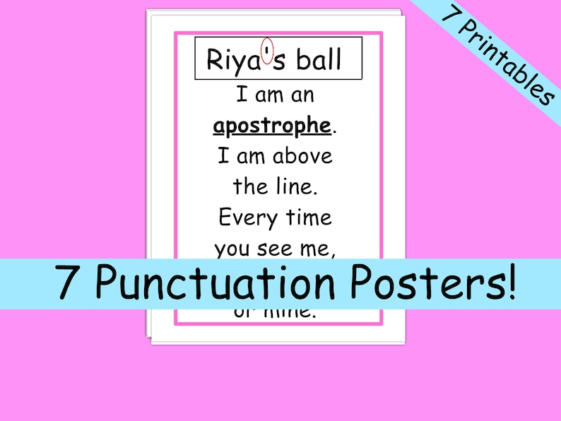 7 carteles de signos de puntuación Los carteles tienen - Etsy México